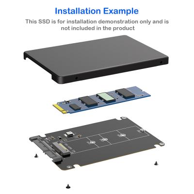 China M.2 Key B to 2.5 SATA Enclosure Adapter for NGFF SSDs for sale