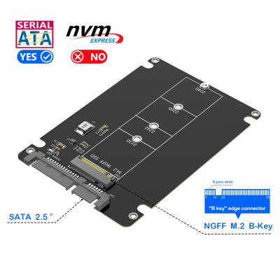 China M.2 Key B to 2.5 SATA Enclosure Adapter for NGFF SSDs for sale