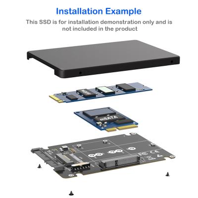 China M.2 SSD to 2.5-inch SATA3 Enclosure for NGFF Key-B and mSATA for sale