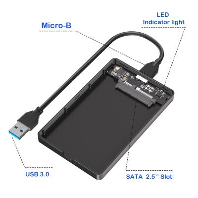 China 2.5 Inch USB 3.0 SATA HDD Enclosure with Type C for sale