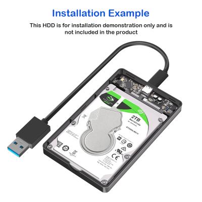 China Portable USB 3.0 Type C SATA HDD SSD Enclosure for sale