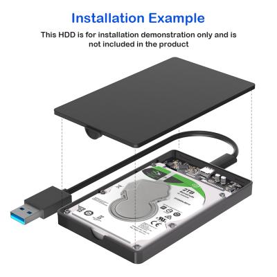 China Portable USB 3.0 Type C SATA HDD SSD Enclosure for sale