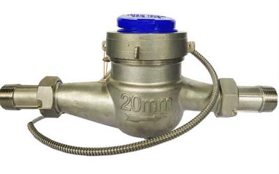 China DN20mm Stainless Steel Multi Jet Water Meter / Dry Type Water Flow Meter for sale