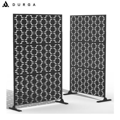 China Powder Coated Laser Cut Custom Decorative Room Divider Aluminum Folding Panel Divider Privacy Screen for sale