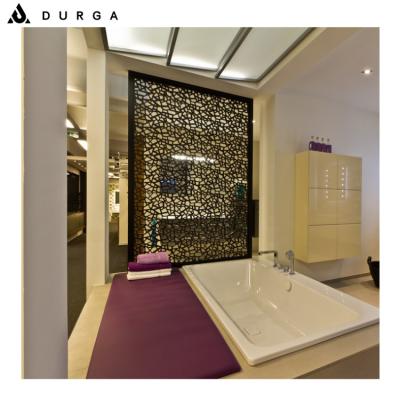 China Powder Coated Laser Cut Room Divider Decorative Wall Panels Aluminum Custom Bathroom Privacy Screen for sale