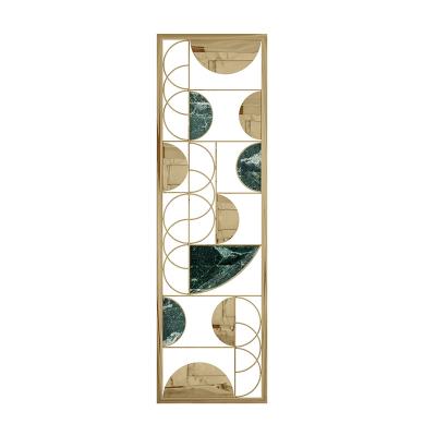 China Interior Skeleton Decor Standing Room Divider Glass Stainless Steel Screen Electroplating Partition for sale
