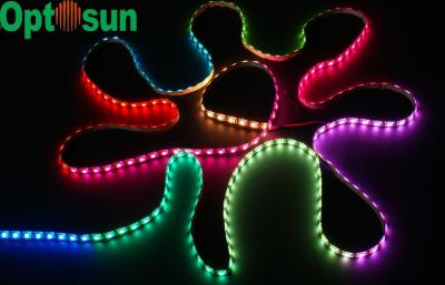 China Yellow IP44 SMD5050 LED Strip Light 60leds , 5V RGB 2812 Magic Led Strips 14.4W for sale