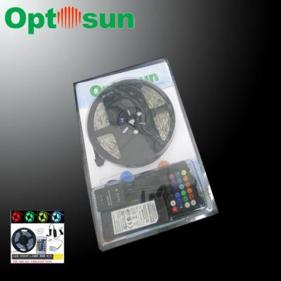 China RGB SMD 5050 LED Strip Light kit with 24key IR remote controller for sale
