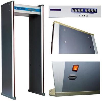 China ABNM600A 6 detection zones walk through metal detector with LED alarm lights for sale