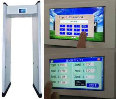 China 7" LCD Touch Screen Walk Through Metal Detector with Remote Control for sale