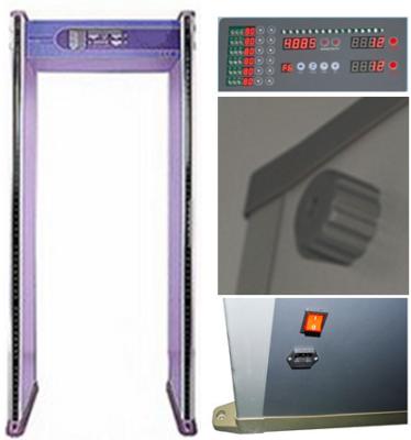 China ABNM600M easy operation 6 zones walk through metal detector with LED alarm lights for sale