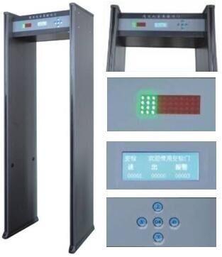 China ABNM600LCD 6 detection zones waterproof walk through metal detector with LCD display for sale
