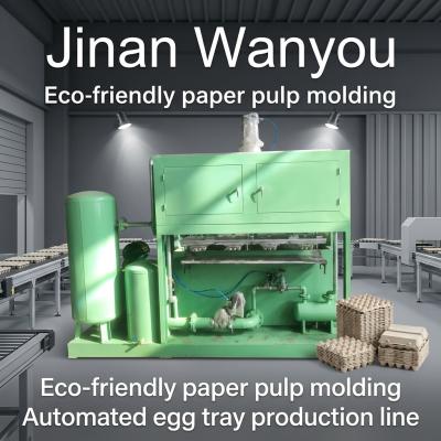 China High Capacity 1500pcs Per Hour Egg Tray Machine Semiautomatic And Automatic For Waste Paper Material for sale