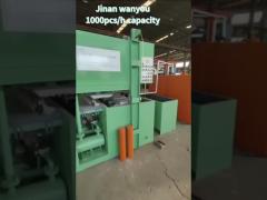 Máquina de bandeja de ovos totalmente automática de alta velocidade com moldes de alumínio para galinhas de fazenda