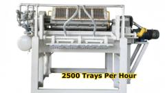 High Speed 2500 Pcs h Rotary Egg Tray Machine Testing