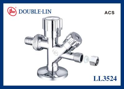 China Polished Chromed-Plated Brass Angle Valves with 10 Bar Working Pressure and ISO228 Thread for Plumbing and Heating Systems for sale