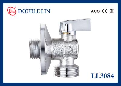 China 10 Bar Brass Angle Valves for Washing Machine/Chrome Plated with High-Density Brass Valve Body and Material for Industrial for sale