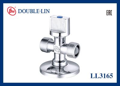China Double way polished chrome plated slow opening brass angle valve for sale