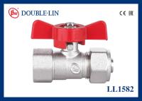 China Pipe Connection PN25 Brass Ball Valves T Handle for sale