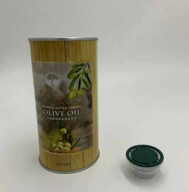 Close-up of DADI Olive Oil Tin Can features