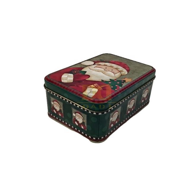 DADI Christmas biscuit tin box with snowflake texture