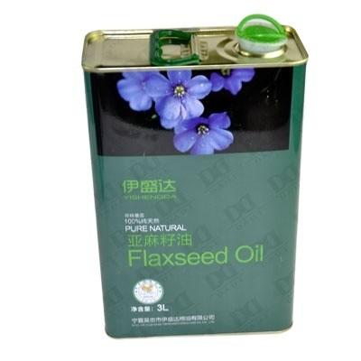 China DADI 3L Matte Finish Tin Can Sunflower Oil Food Oil Can Import Spout Lid Carry Handle Food Industrial Features UV Embossing for sale