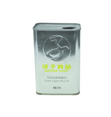 China DADI 0.23-0.25mm Thickness Extra Virgin Olive Oil 500ml in Food Grade Tinplate Food Oil Can with UV Finish and Embossing for sale