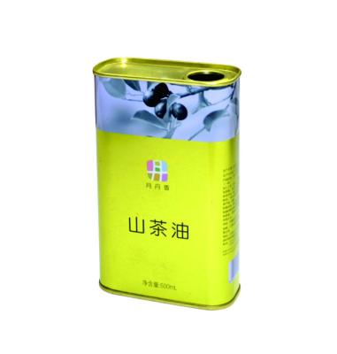 China DADI Rectangle Oil Empty Tin 500ml Tinplate Food Oil Can, Edible Oil Container for sale
