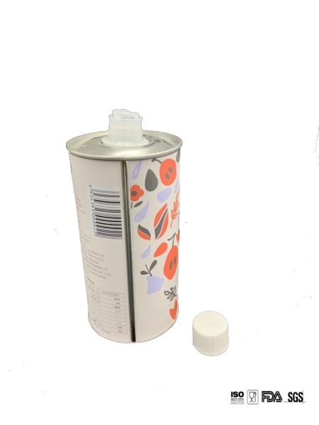 Quality DADI Tinplate 500ml Round Olive Oil Can Circular Tin Containers for OEM/ODM for sale