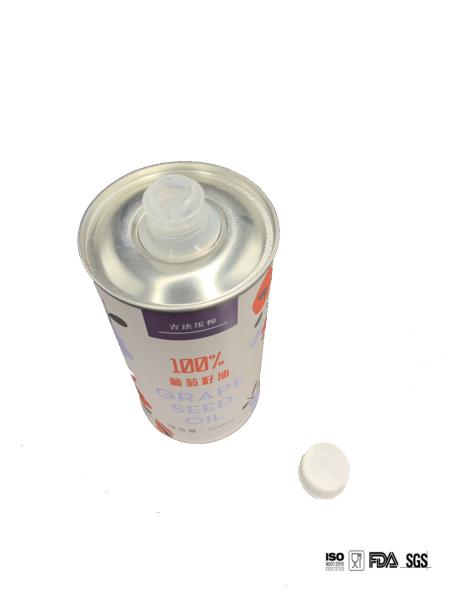 Quality DADI Tinplate 500ml Round Olive Oil Can Circular Tin Containers for OEM/ODM for sale