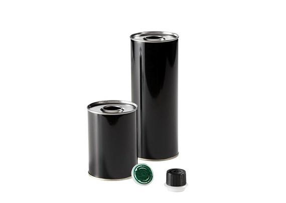 Quality DADI 1.6L Round Olive Oil Can Food Safe 1600ml Tall Round Tinplate Containers for sale