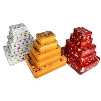 China DADI Silkscreen Laser Embossing Rectangular Tin Can Custom Printed Biscuit Tin Box for sale