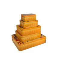 China DADI Silkscreen Laser Embossing Rectangular Tin Can Custom Printed Biscuit Tin Box for sale