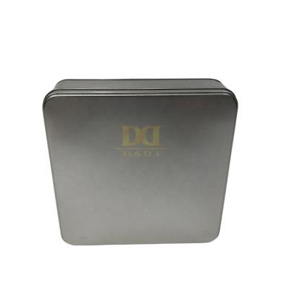 China DADI Printed Storage Tins Square Tinplate Empty Cameo Printing Square Candy Tin Box for sale