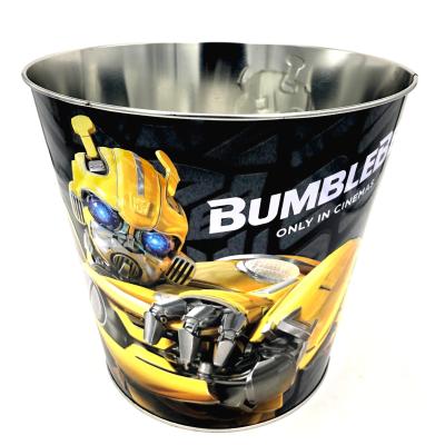 China DADI 6.8L Tinplate Metal Popcorn Bucket Conical Mini Popcorn Tins Customized for sale