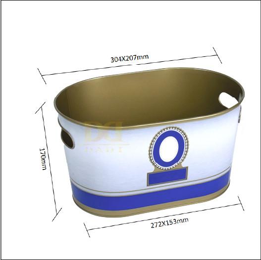 Quality DADI 5L 7.5L 15L Tinplate Metal Ice Bucket Galvanized Tinplate Custom Beer for sale