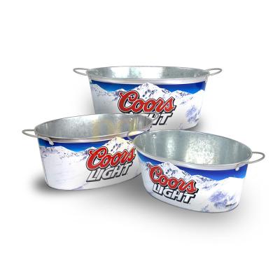 China DADI OEM ODM Wine Cooler Bucket Leak Proof Anti-rust Champagne Tinplate Metal Ice Bucket for sale