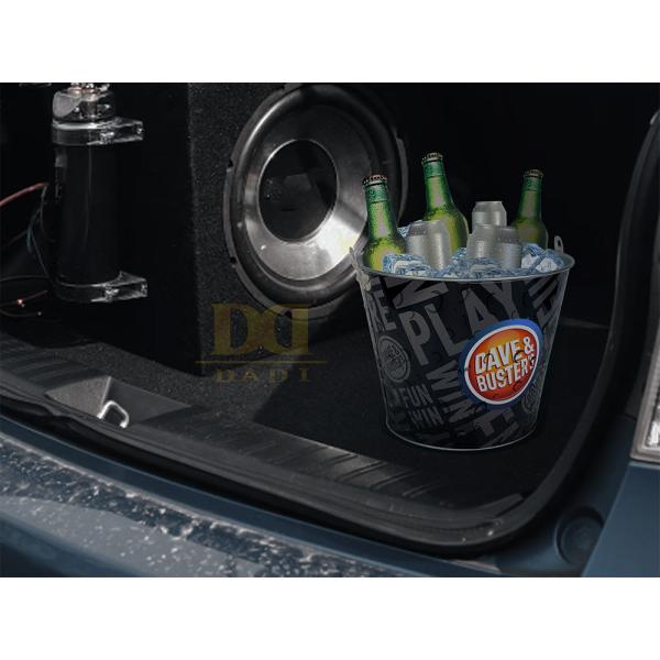 Quality DADI 170 Oz 5L 10L Engraved Metal Ice Bucket Reusable Round Personalized Wine for sale