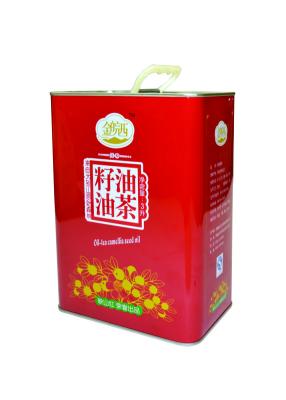 China DADI Rectangular Square Packaging 2L Tinplate Metal Soybean Food Oil Can with Carry Handle for sale