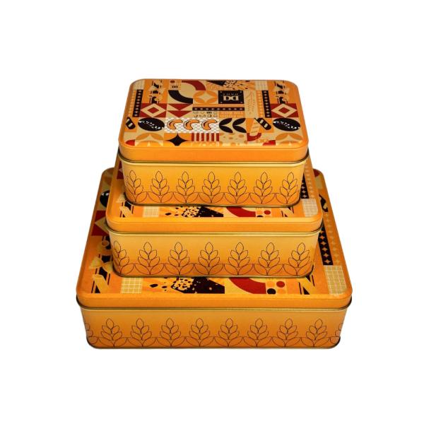 Quality DADI Tinplate Square 5 Pack 0.19mm-0.4mm Personalised Biscuit Tin Box for sale