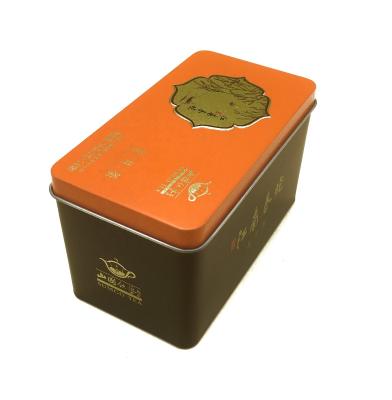 China DADI Elegant Rectangular Tea Tin Box CMYK Personalized Tin Can For Tea for sale