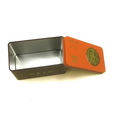 China DADI Elegant Rectangular Tea Tin Box CMYK Personalized Tin Can For Tea for sale