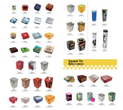 China DADI Customizable Square Candy Tin Box OEM/ODM Square Tin Container 0.19mm-0.4mm for sale