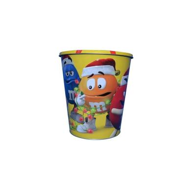 China DADI 130oz Metal Popcorn Bucket Food Grade Tinplate Popcorn Metal Bucket with Lid for sale