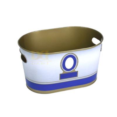 China DADI Elliptic Personalized Tinplate Ice Bucket Luxury Engraved Drinks Cooler Bucket for sale