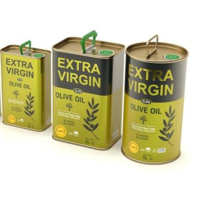 China DADI 1.5L Olive Oil Tin Can 1500ml Food Oil Can Rectangular Tin Olive Oil Containers for sale