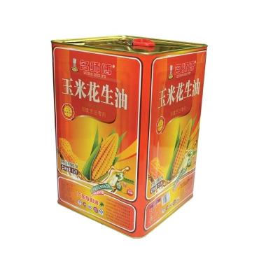 China DADI 15 Liter Square Cooking Oil Olive Food Oil Can, Oil Edible Oil Tin Can with Plastic Handle for sale