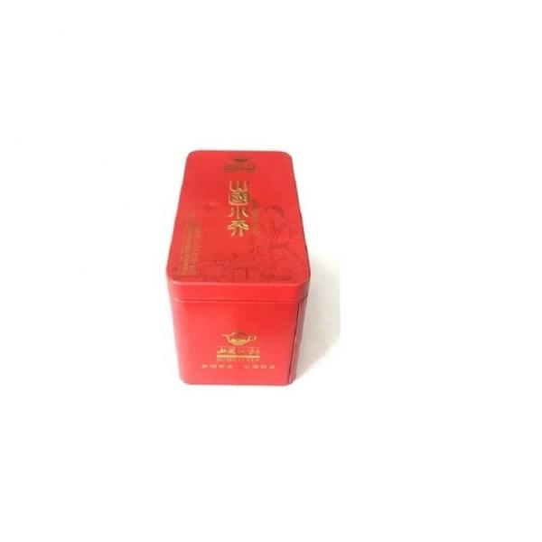 Quality DADI Custom Design Rectangular Tea Tin Box with Embossing Effect Rt5 in Tin Material for sale