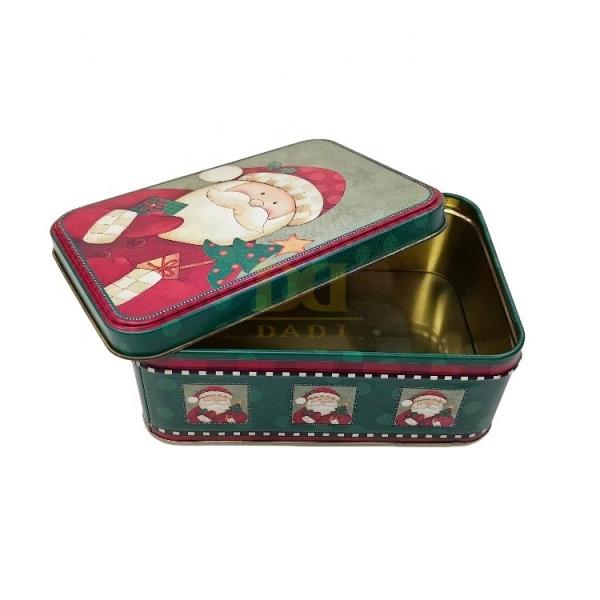 Quality DADI Reusable Xmas Biscuit Tin Box ISO9001 Snowflake Textured Cookie Storage Tins for sale