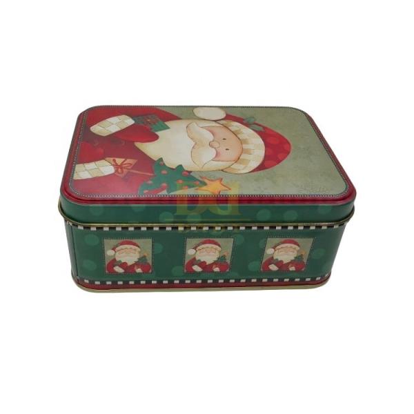 Quality DADI Reusable Xmas Biscuit Tin Box ISO9001 Snowflake Textured Cookie Storage for sale